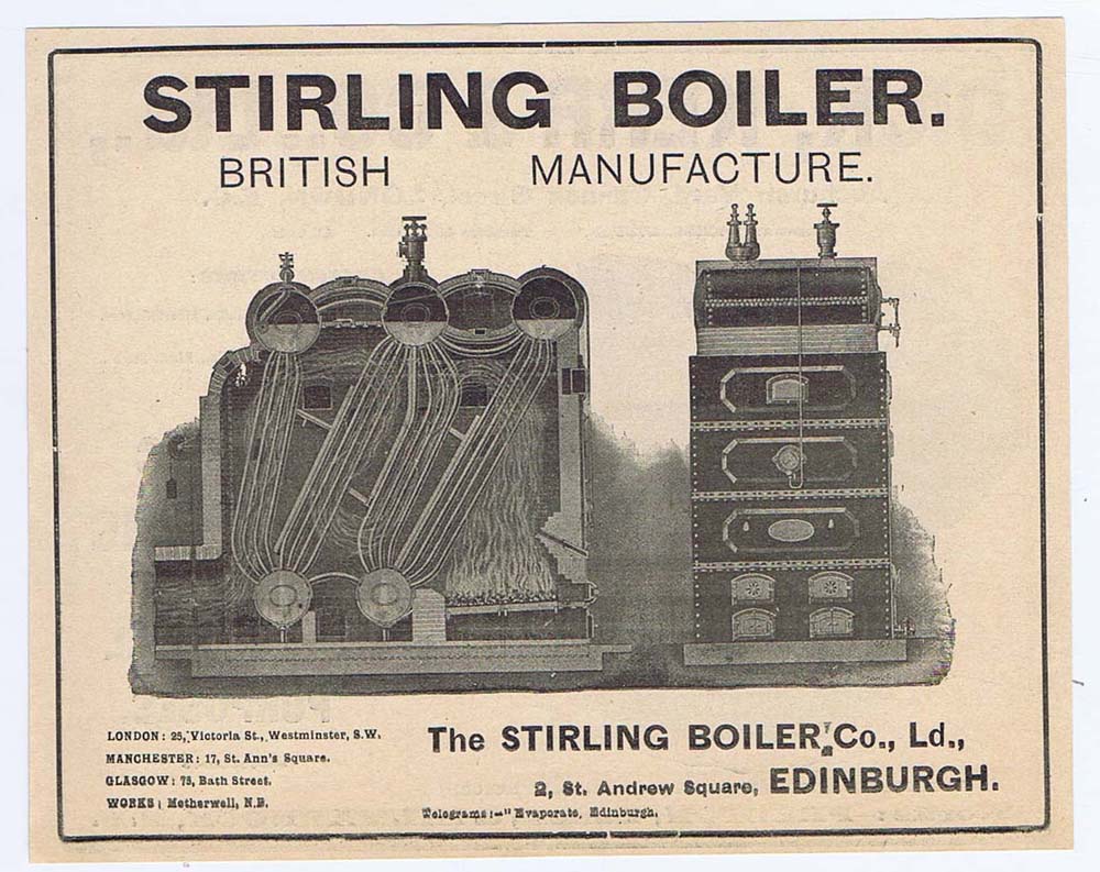Stirling Boiler Co Ltd St Andrews Square Edinburgh - Old Engineering ...